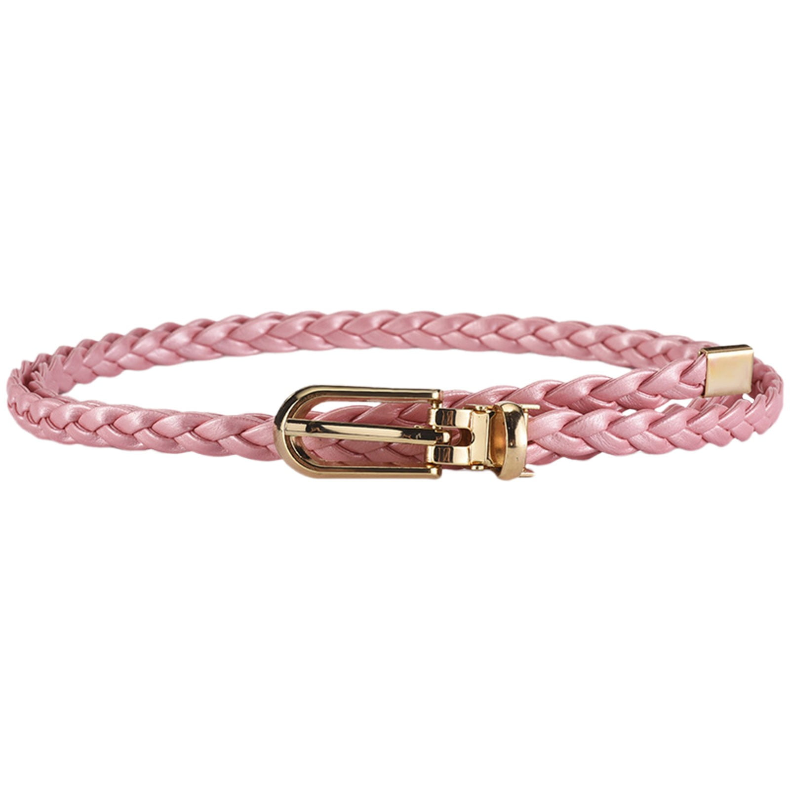 Belts for Women Dresses PU Leather Narrow Thin Buckle Strap Waist Belt ...