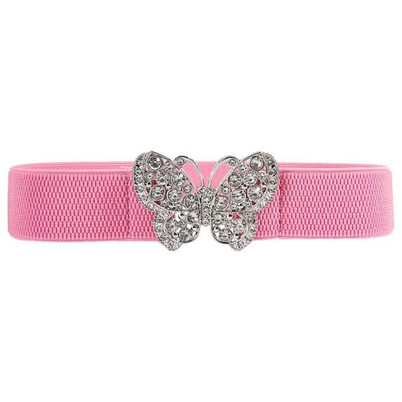 Belts for Women Elastic Butterfly Buckle Waist Jeans Dress Accessories ...