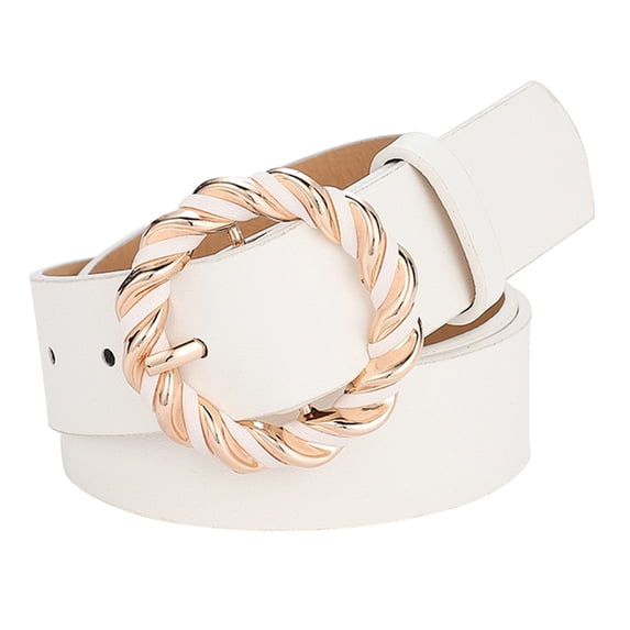 Belts for Women Fashion Leather With O Ring Buckle Soft Adjustable ...
