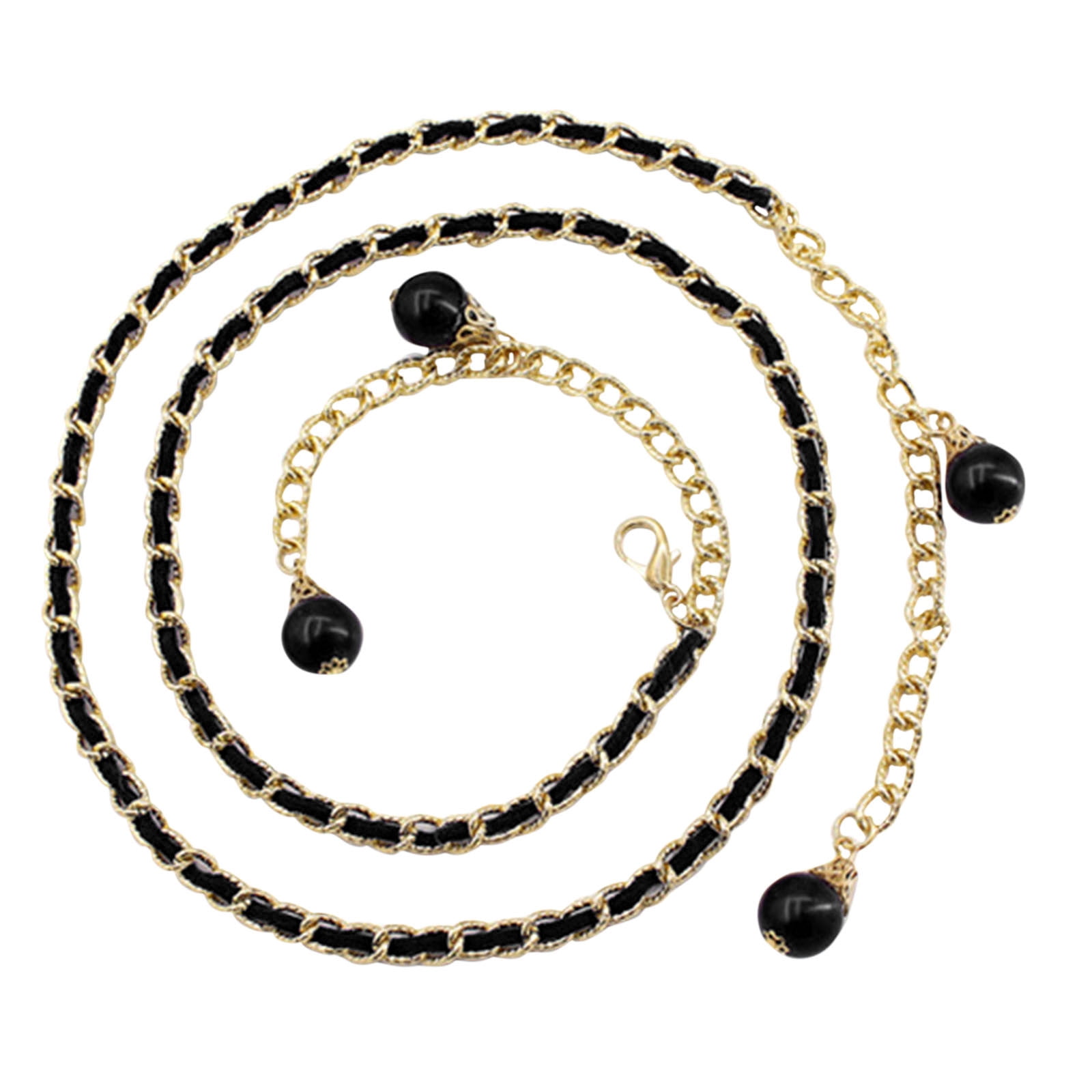 Belts for Women Fashion Metal Hook Adjustment Waist Pearl Chain ...