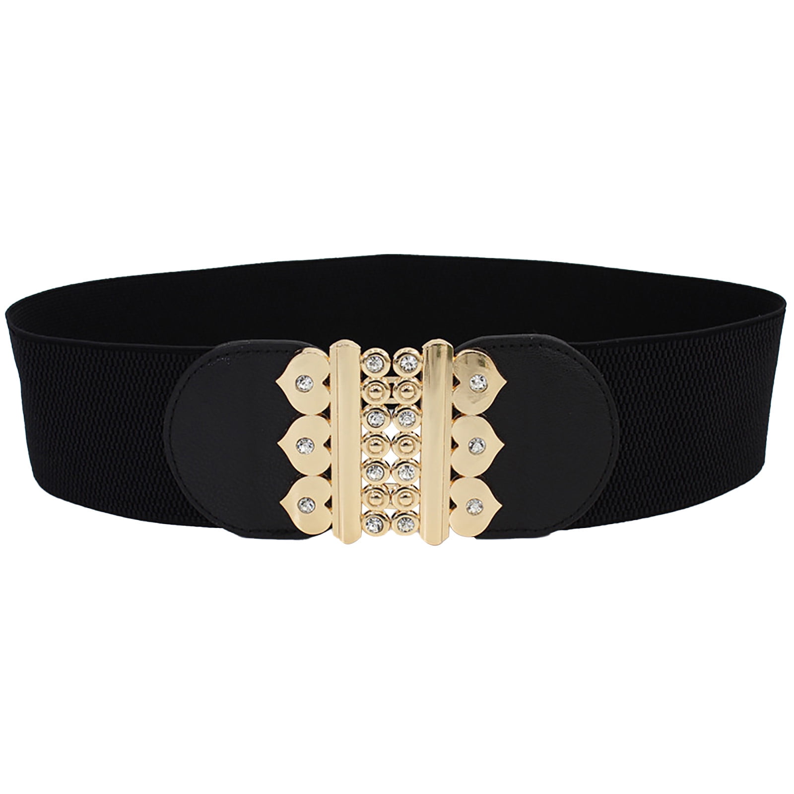 Belts for Women Vintage Wide Elastic Waistband Flower Buckle For Dress ...