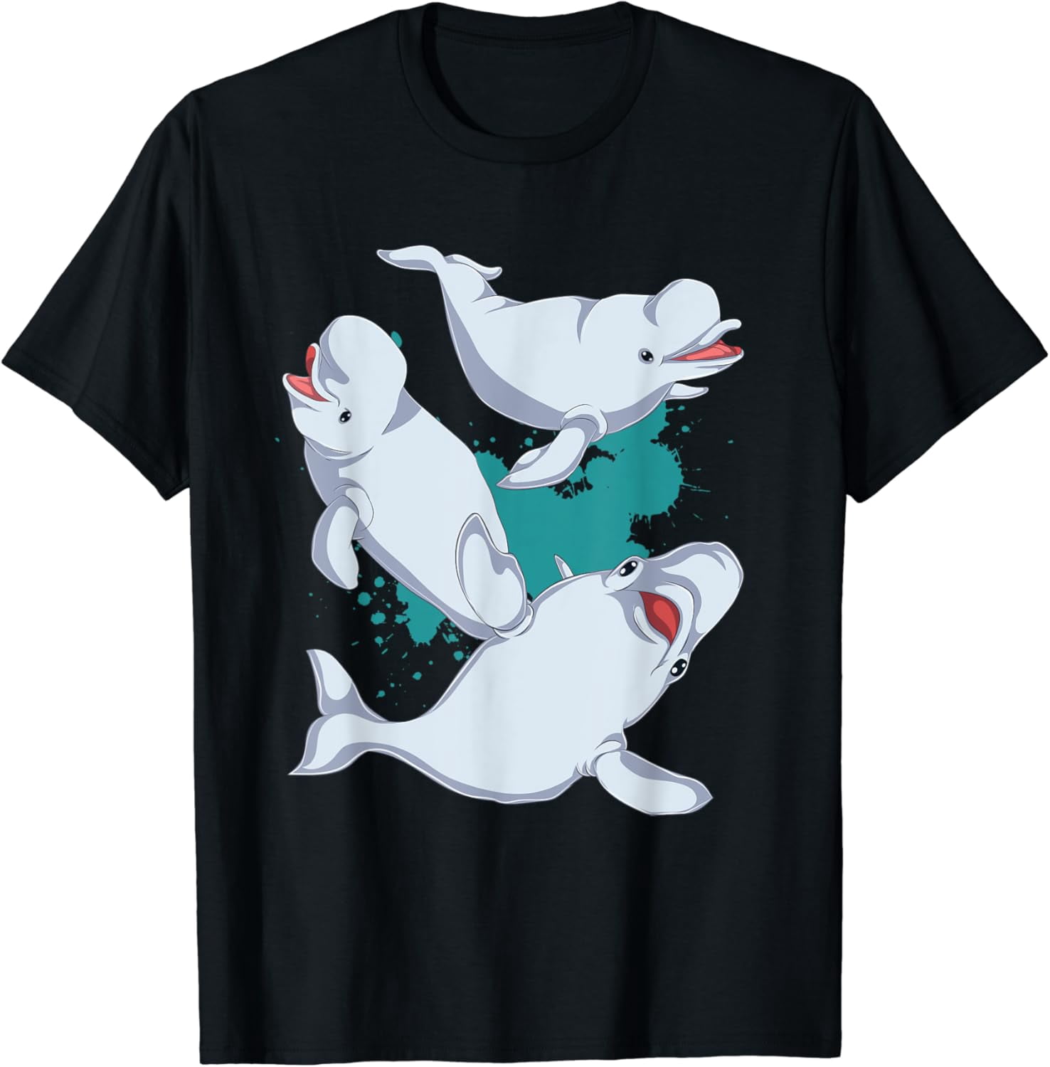 Beluga Lover Sea Creature Ocean Mammal Animal Beluga Whale T-Shirt ...