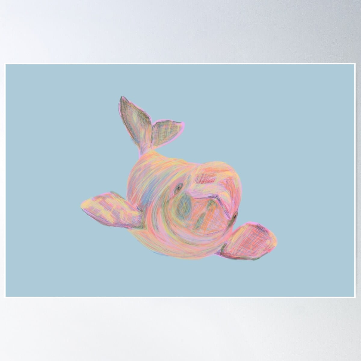 Beluga Poster Wall Art, Modern Wall Decor For Living Room Bedroom ...
