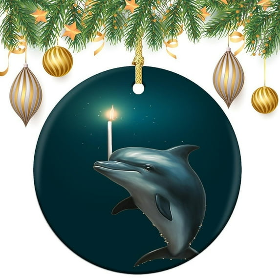 Beluga Whale Merry Christmas Winter Animals Whales Ceramics Ornaments ...