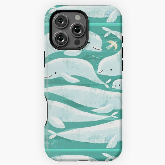 Beluga Whales Gentle Ocean Creatures Art Phone Case Compatible iPhone ...