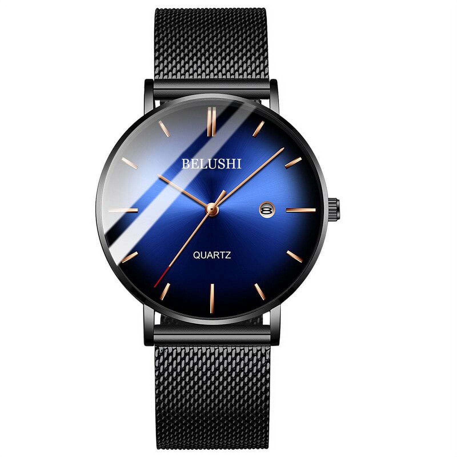 Belushi Blue Light Ultra-Thin Fashion Men's Watch Student Waterproof ...