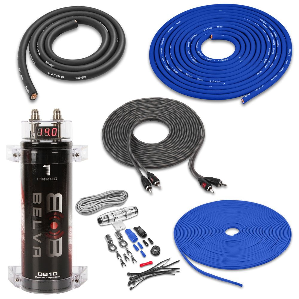 Belva B1DK42BL Professional Amp Kit, Stereo Car Audio Power, No ...