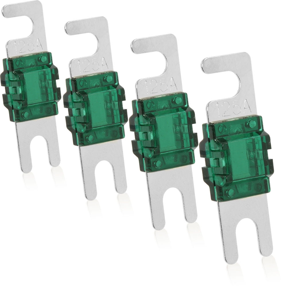 Belva BMANL125 4 Pack of 125A Nickel-Plated MANL Fuse (125 Amp Fuses ...