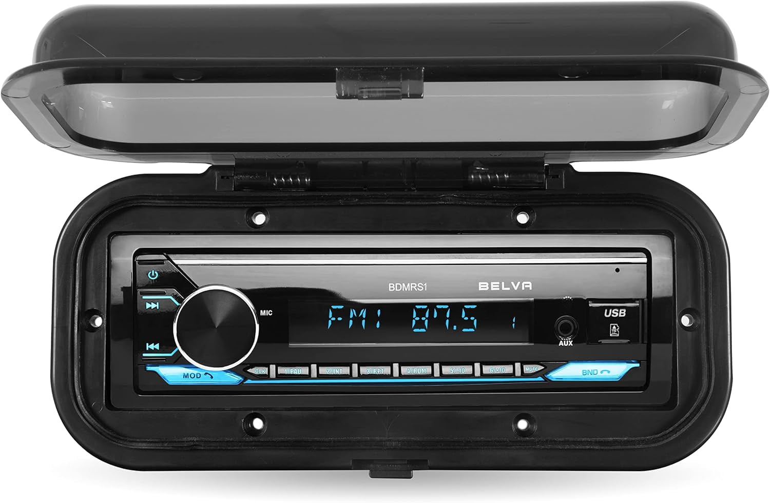 Belva, Marine Radio Cover, BMRC1B, Flip-Up Black, Water-Resistant ...