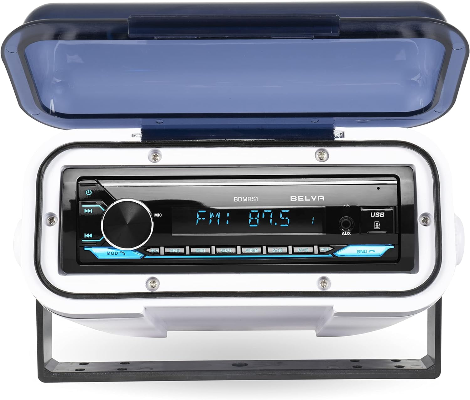 Belva BMRC6W White Fully Enclosed Marine Radio Cover/Radio Splash Guard ...