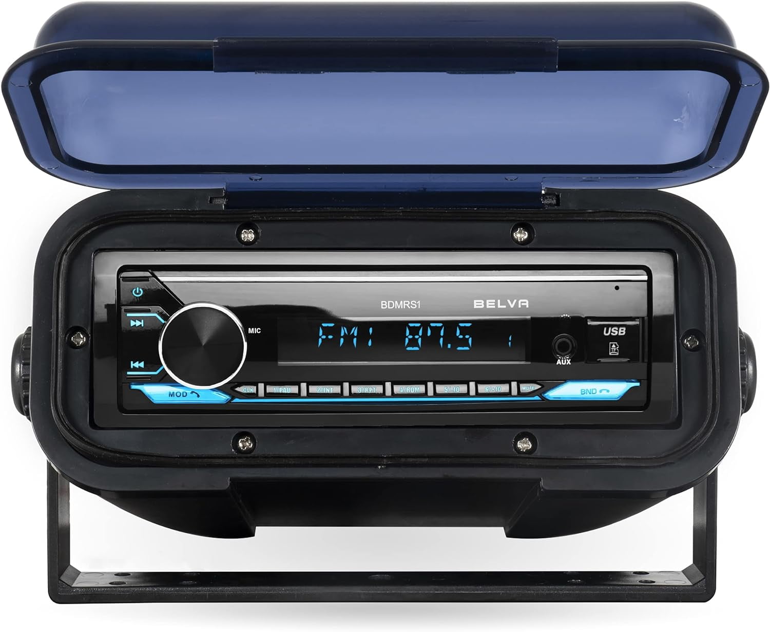 Belva BMRC7B Black Fully Enclosed Marine Radio Cover/Radio Splash Guard ...