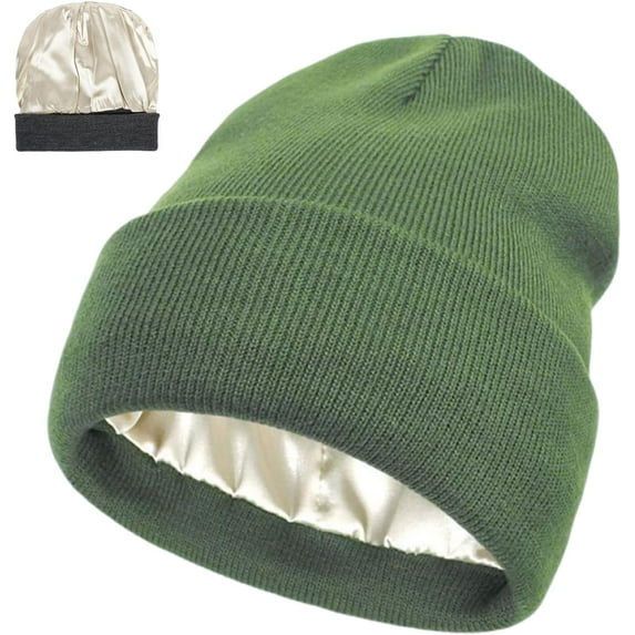Belvado Satin Lined Beanie, Belvado Silk Lined Beanie, Knitted Cuffed ...