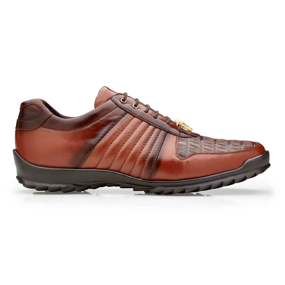 Belvedere Mens' Astor Sport Genuine Caiman Crocodile Soft Calf Casual ...