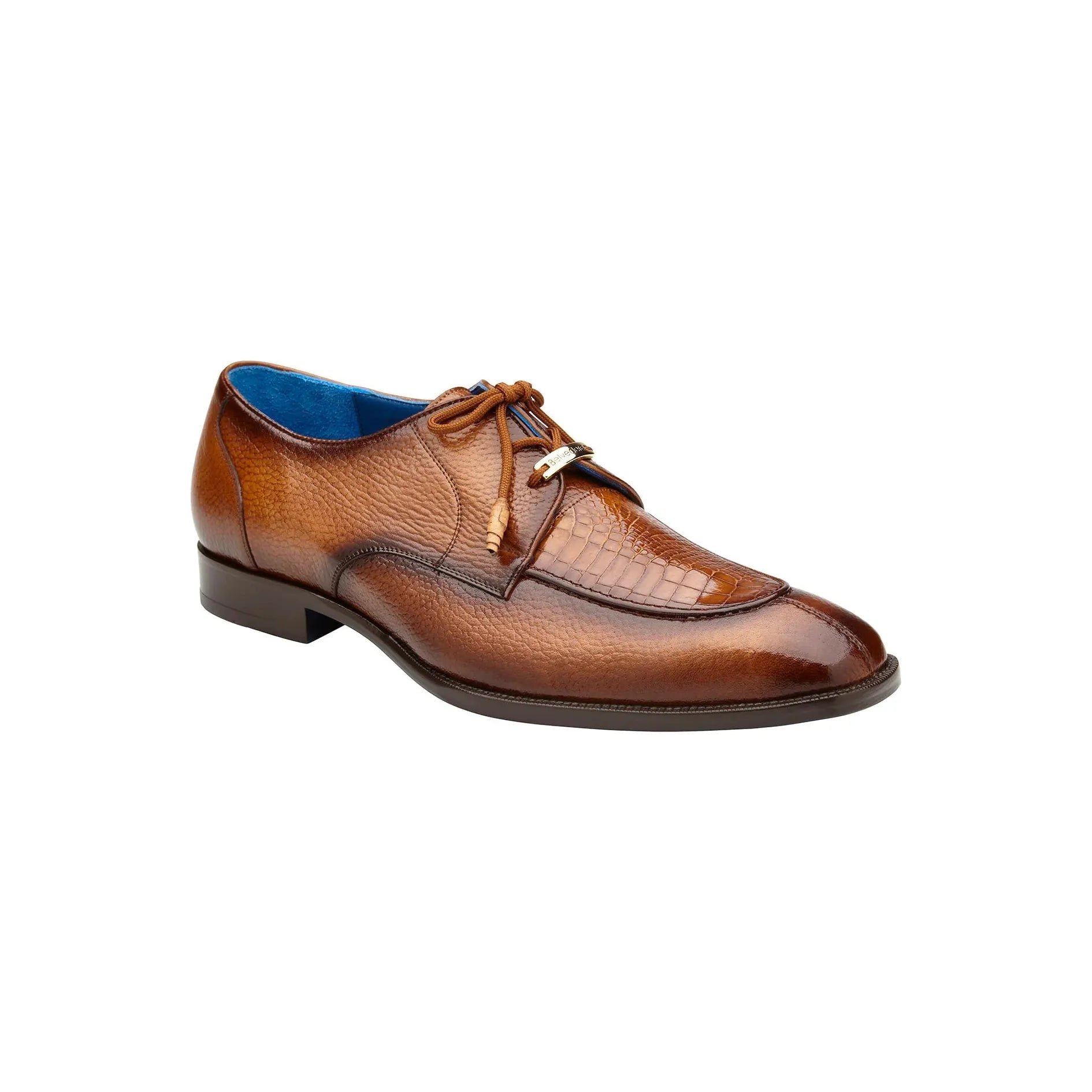 Belvedere Shoes Primo Oxford Genuine Alligator Pebble Grain Calf Almond ...