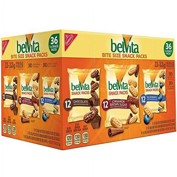 Belvita Bite Size Variety Pack Snack Packs 36ct 1oz Each - Walmart ...