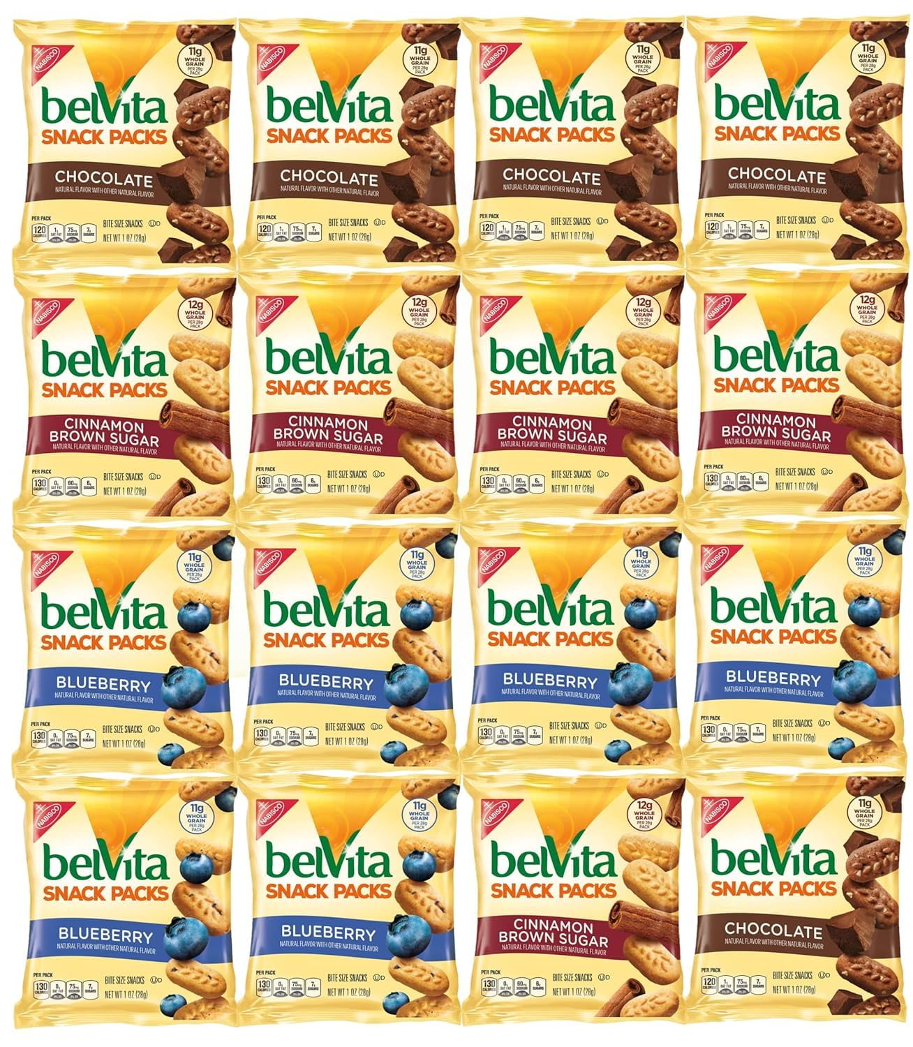 Belvita Breakfast Biscuits Bite-Size, HHA1 Variety, 1 oz snack packs ...