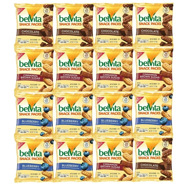 Belvita Breakfast Biscuits Bite-Size, YPF5 Variety, 1 oz snack packs ...