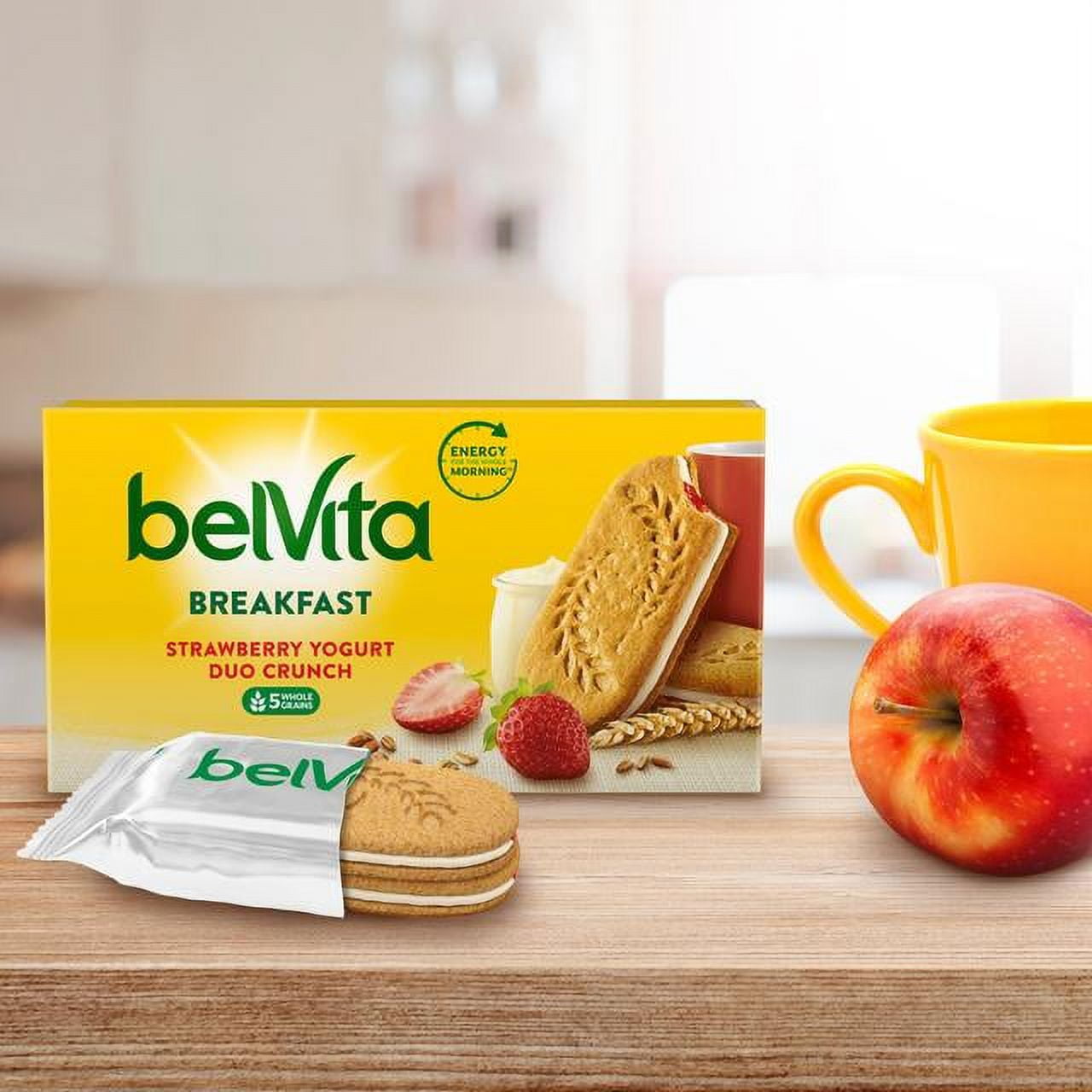 Belvita Breakfast Duo Crunch Strawberry & Live Yogurt Biscuits 253G - Walmart.com