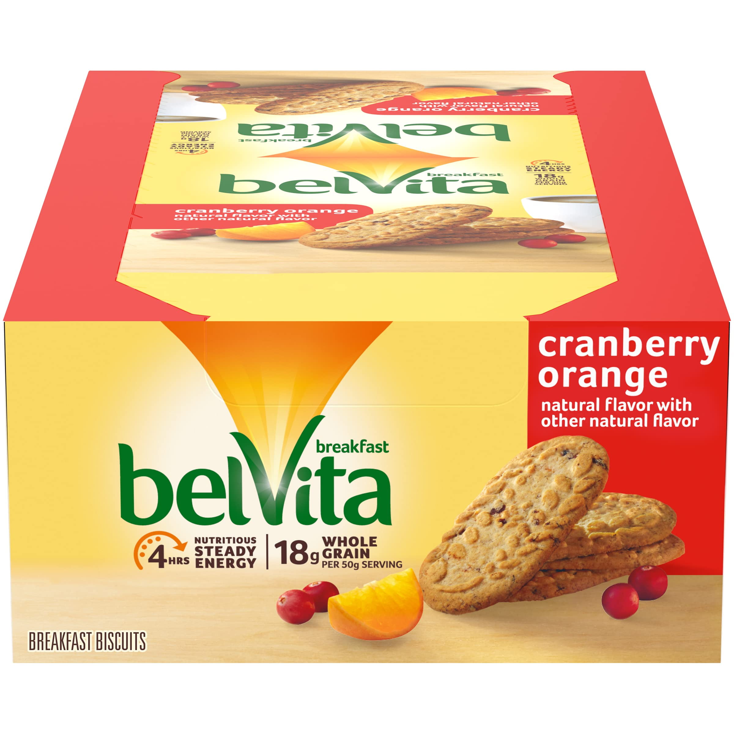 Belvita Low Fat Cranberry Orange Breakfast Biscuits, 8 Unit Pack ...