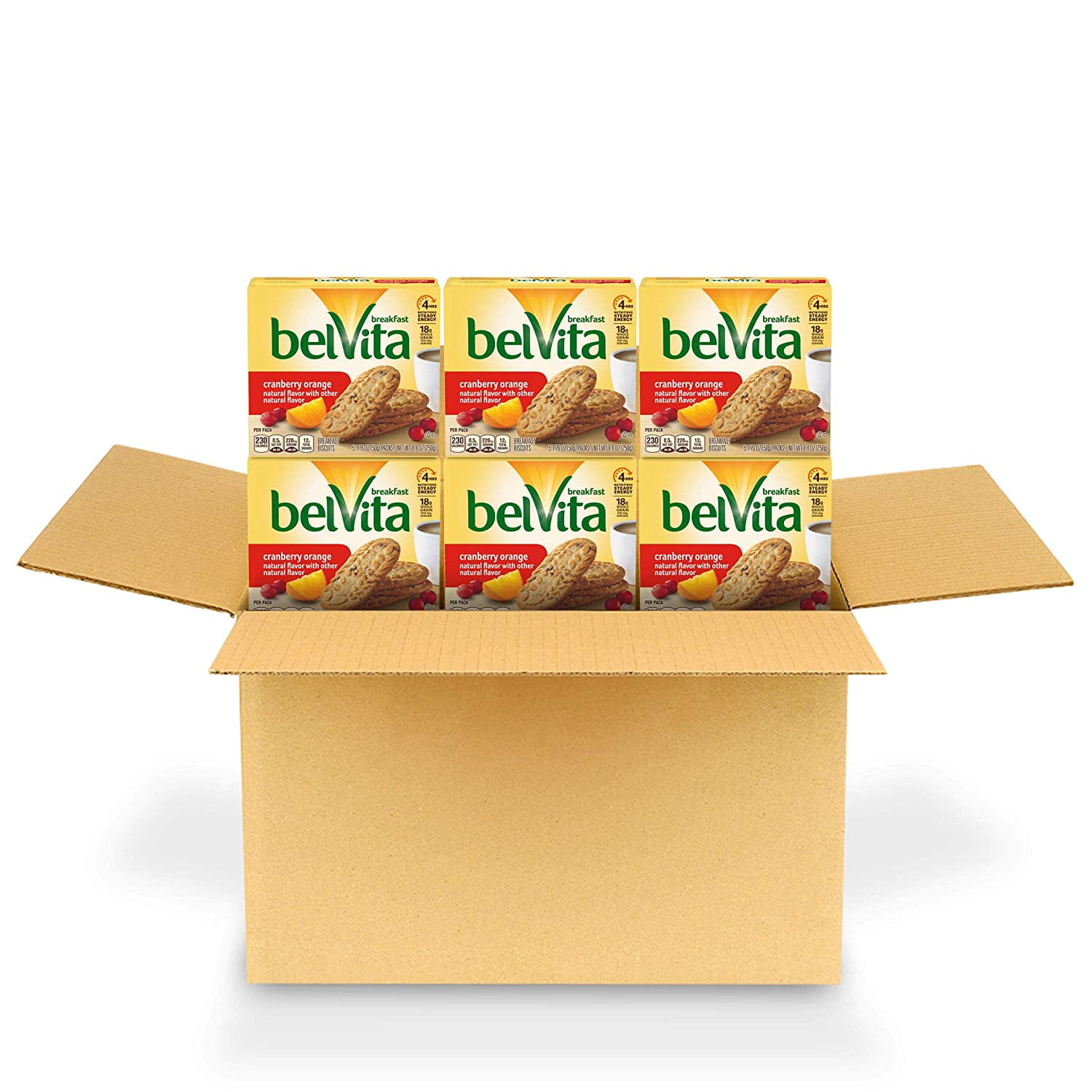 Belvita Cranberry Orange Breakfast Biscuits, 6 Boxes Of 5 Packs (4 ...