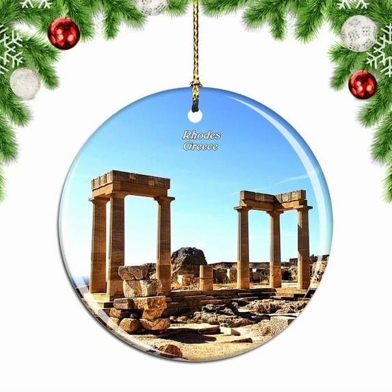 Belvo Ceramic Ornament Greece Acropolis Of Lindos Rhodes Island City ...