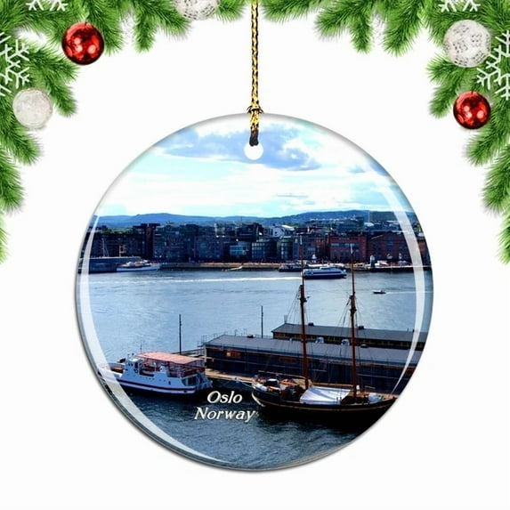 Belvo Ceramic Ornament Norway Oslo City Travel Souvenir Winter Holiday ...