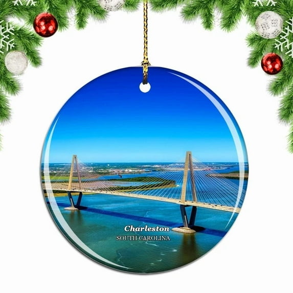 Belvo Ceramic Ornament USA Arthur Ravenel Bridge Charleston South ...