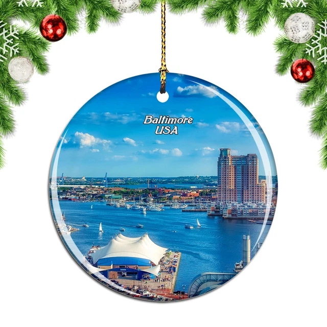 Belvo Ceramic Ornament USA Inner Harbor Baltimore Maryland City Travel ...