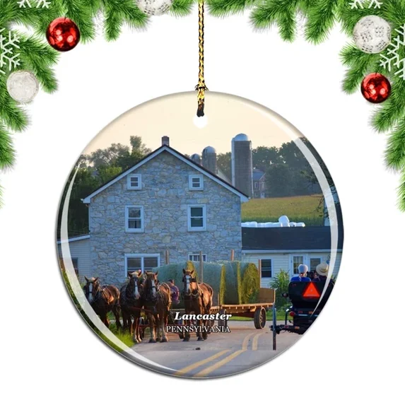 Belvo Ceramic Ornament USA Lancaster The Amish Farm And House ...