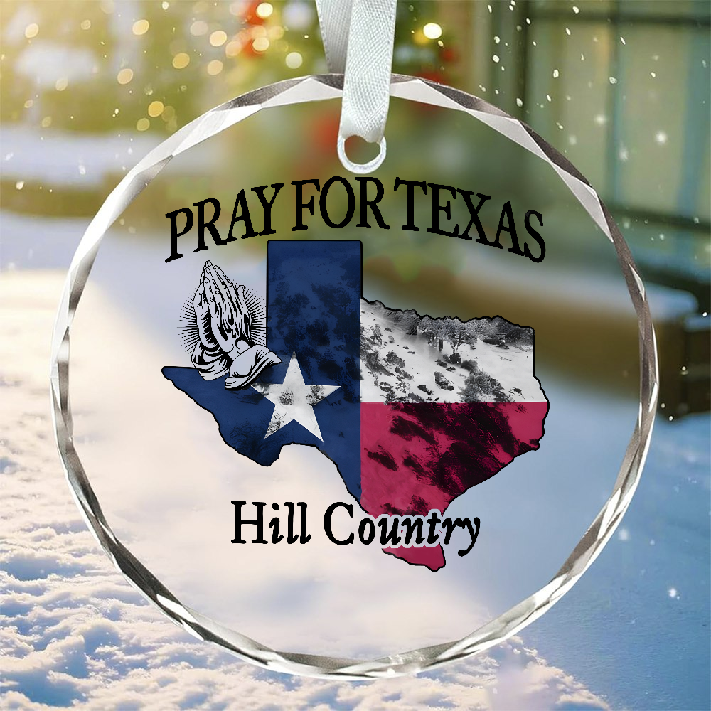 Belvo Pray for Texas Ornament, Texas Hill Country Strong, Kerr County ...
