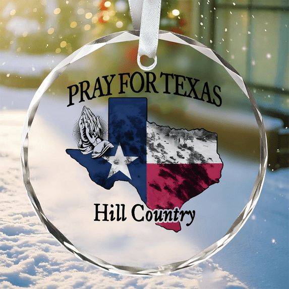 Belvo Pray for Texas Ornament, Texas Hill Country Strong, Kerr County ...