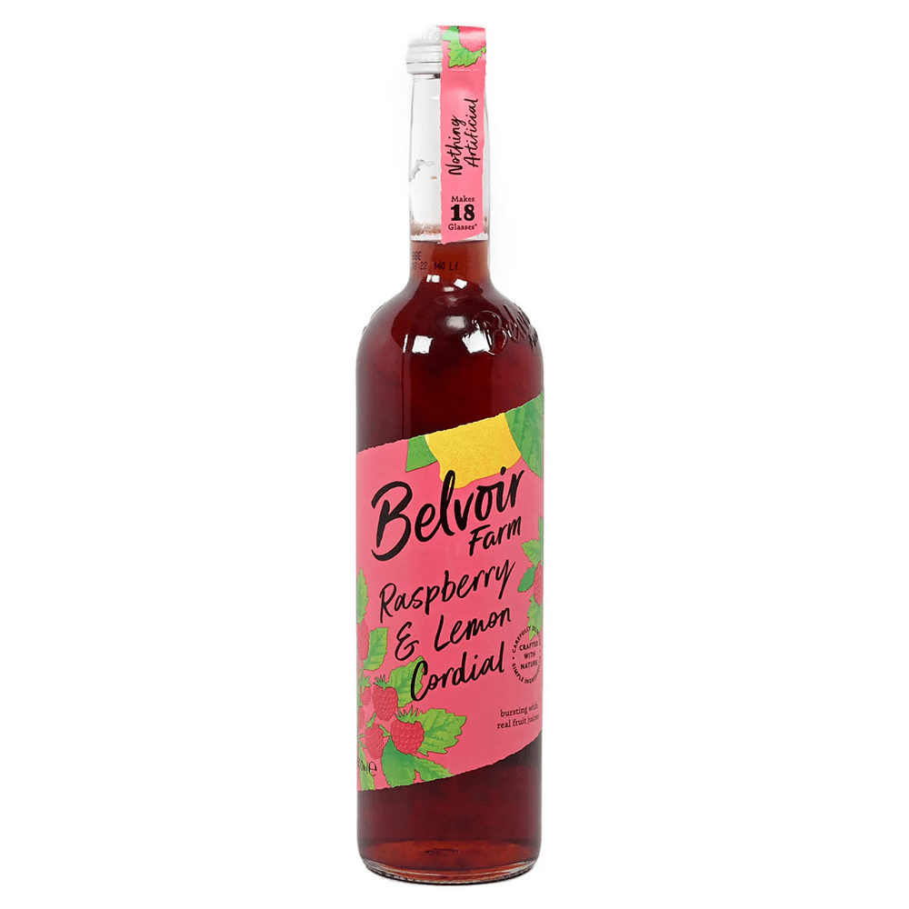 Belvoir Raspberry & Lemon Cordial (500ml) - Pack of 6 - Walmart.com