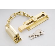 Keyed Chain Door Guard, Brite Brass Finish - Walmart.com