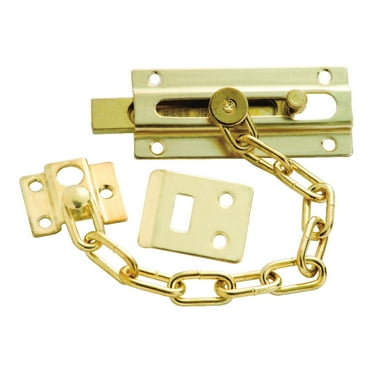 Keyed Chain Door Guard, Brite Brass Finish - Walmart.com
