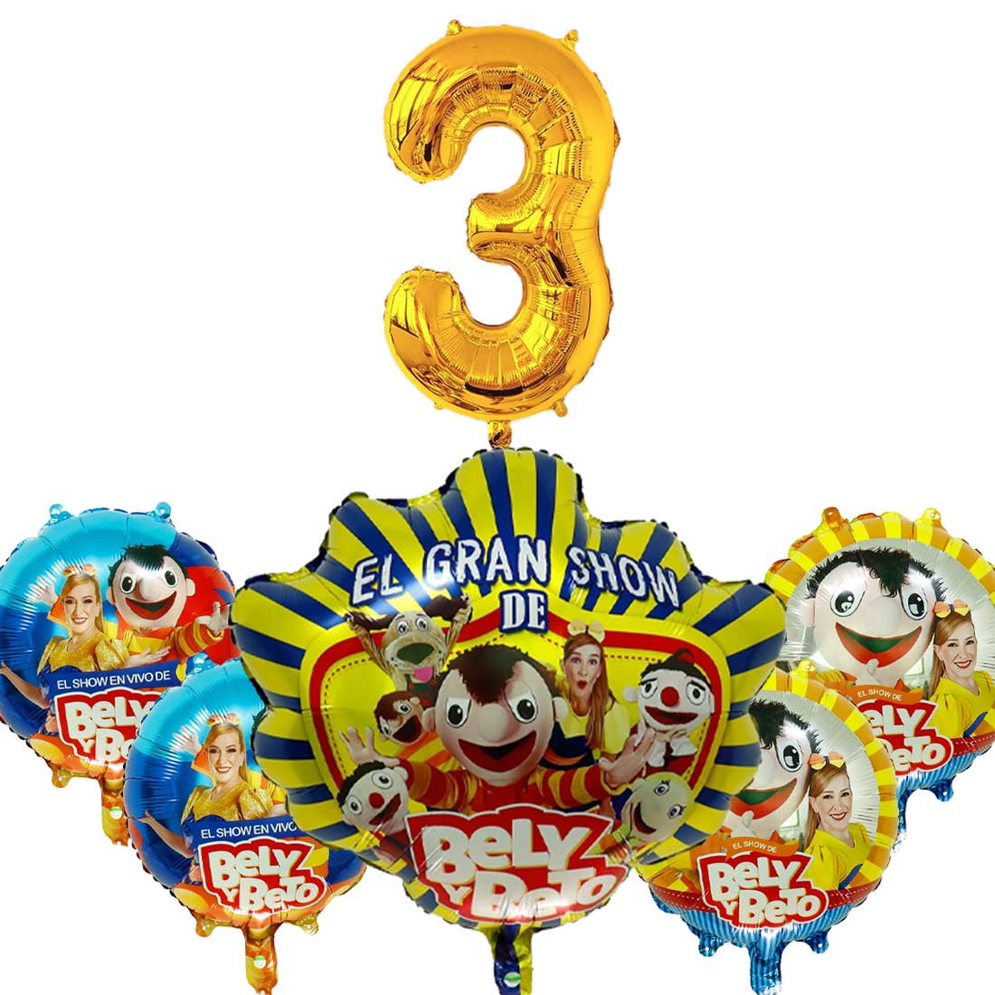 Bely Y Beto Balloons Party Supplies 3rd Big Number Decorations Decor ...
