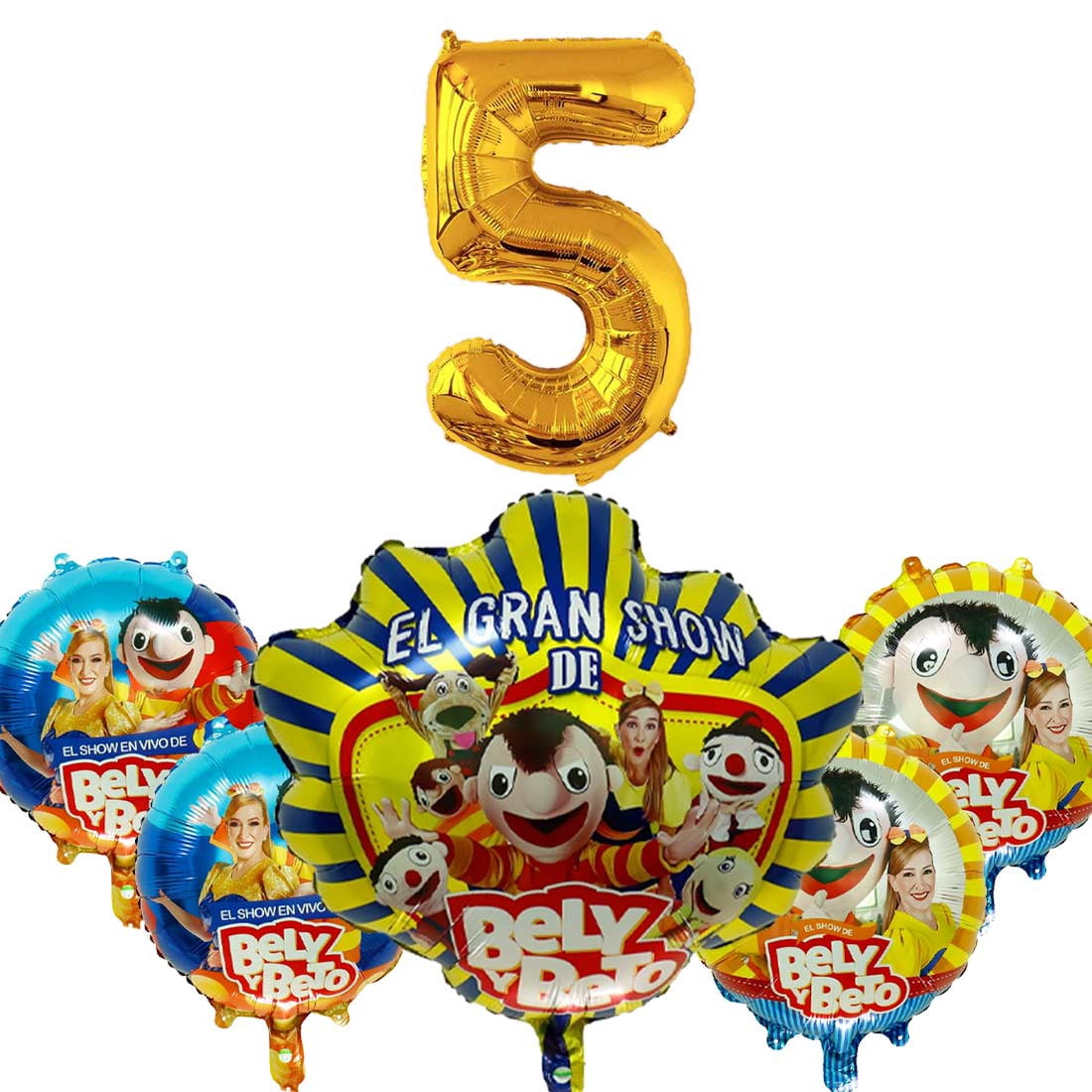 Bely Y Beto Balloons Party Supplies 5th Big Number Decorations Decor ...