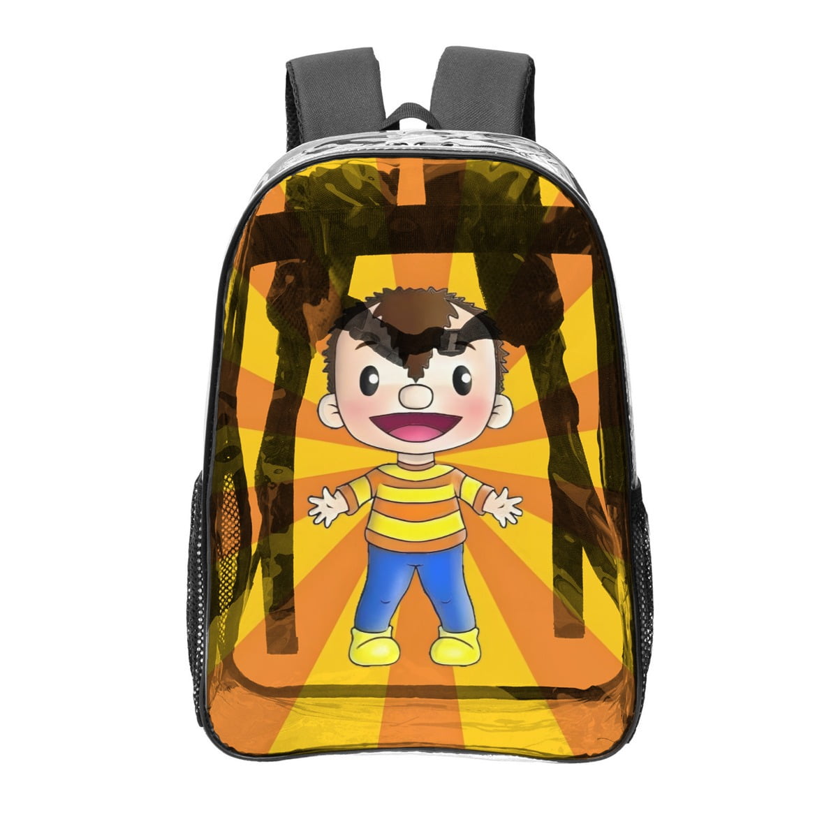 Bely Y Beto QQQ Pattern Transparent Backpack Lightweight And ...