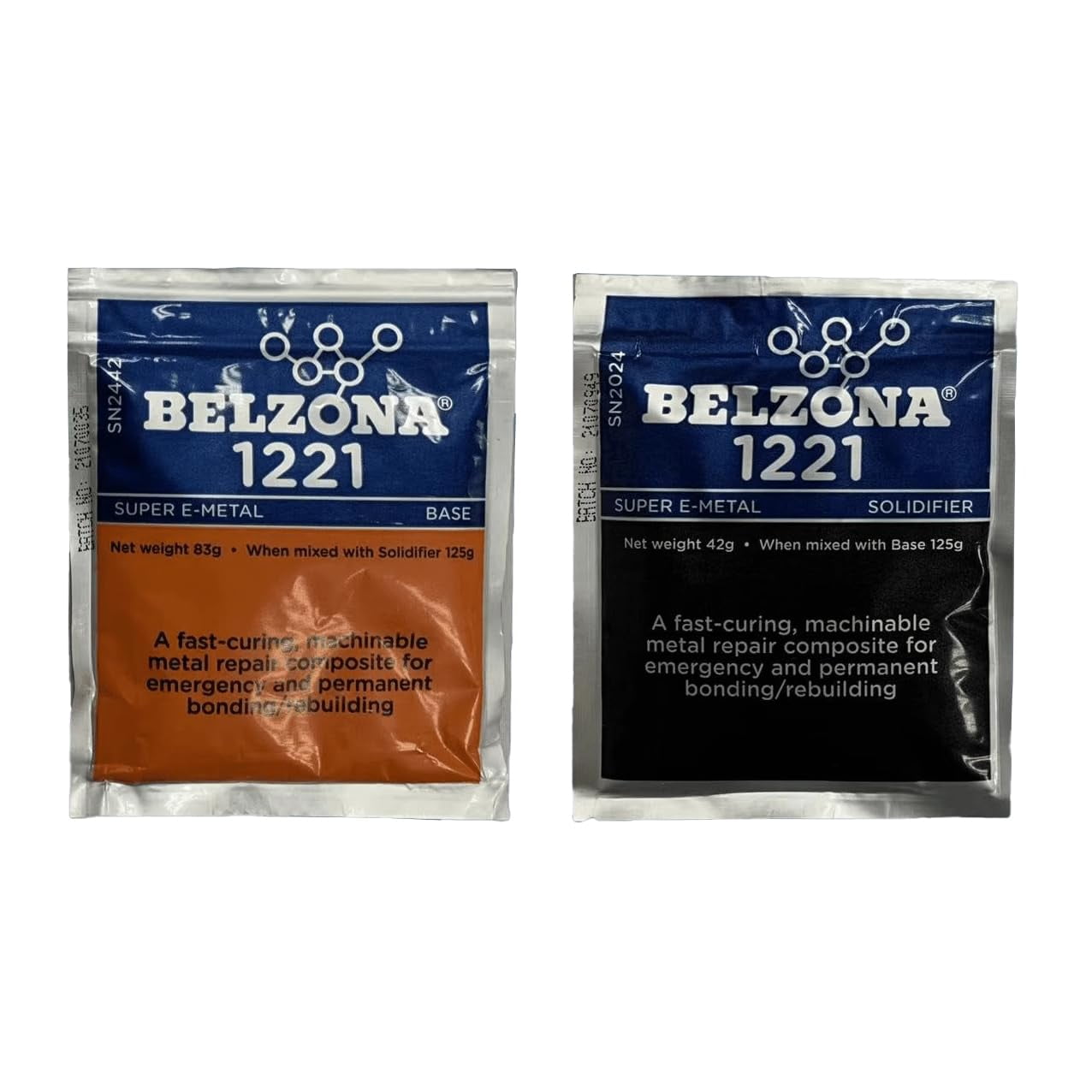Belzona 1221 Super E-Metal 125g Kit Repair Composite Emergency Repair Fast Cure Metal Pipe Tank ...