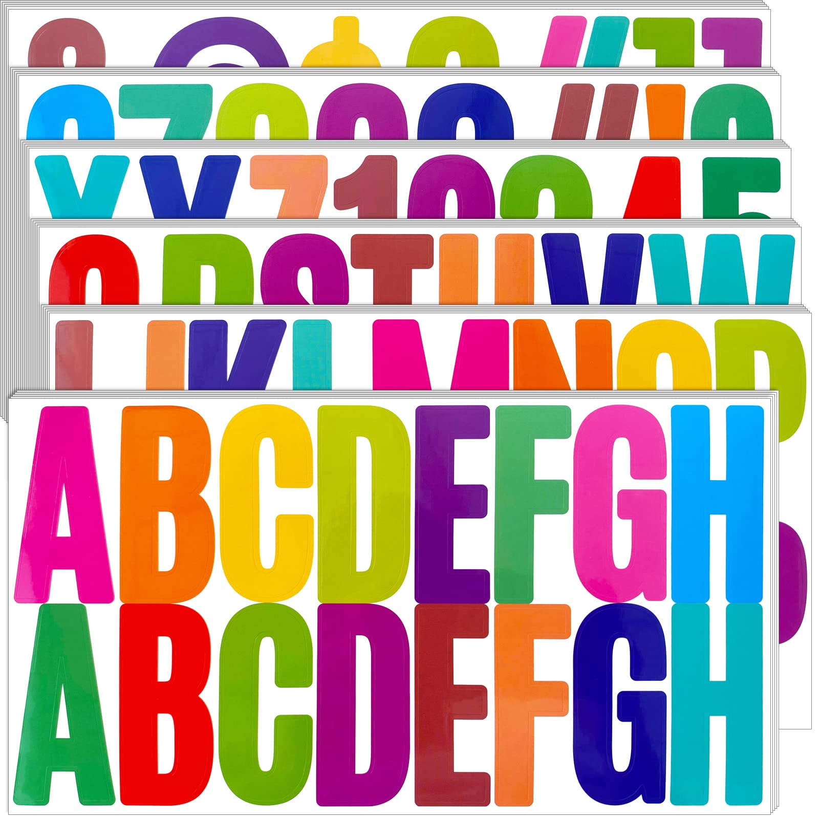 Bemeol 500 Pieces 30 Sheets Large Letter Stickers 2.5 Inch Alphabet ...