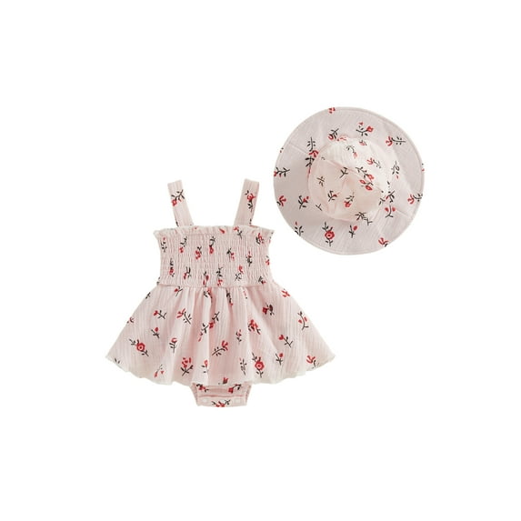 BemeyourBBs 2Pcs Newborn Baby Girl Summer Clothes Smocked Outfit Romper ...