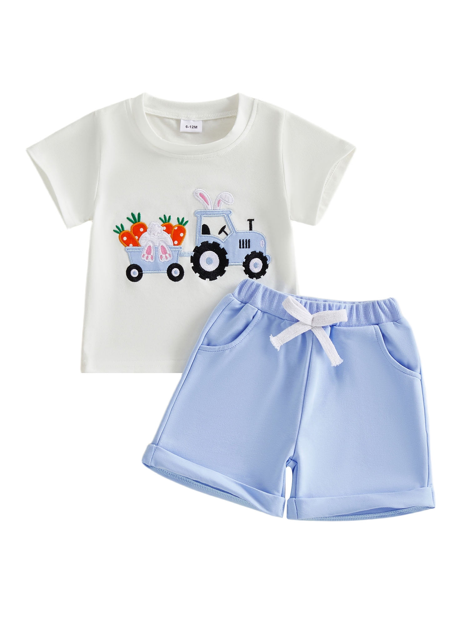 BemeyourBBs 2Pcs Toddler Baby Boy Easter Outfits Short Sleeve Tractor ...