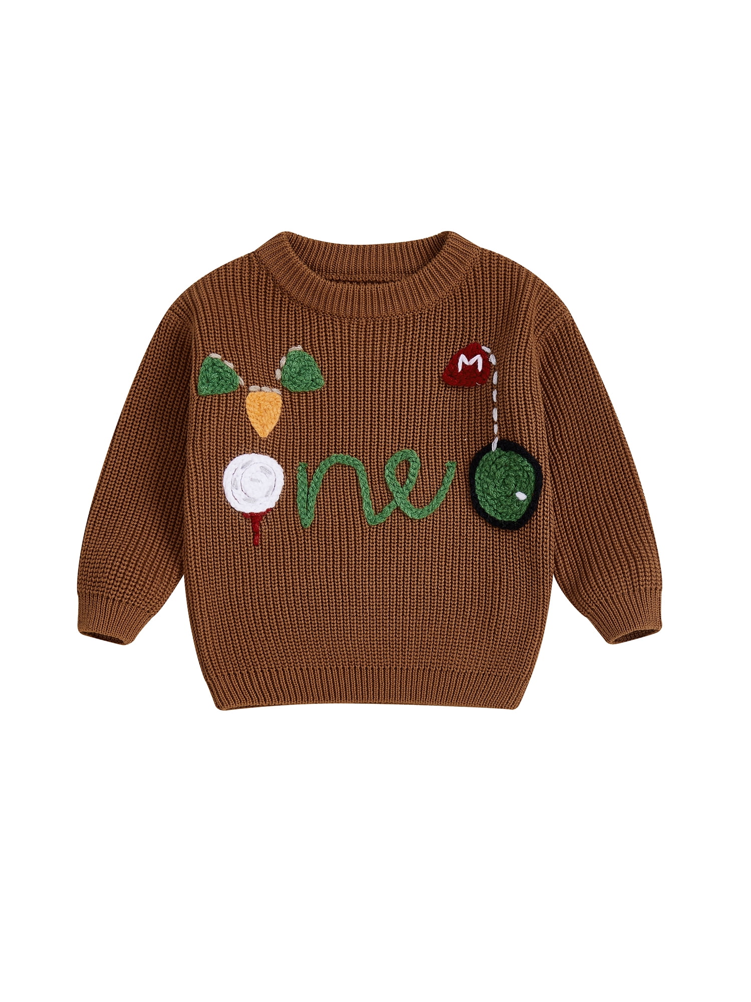 BemeyourBBs Baby Birthday Sweaters Long Sleeve Round Neck Golf ...