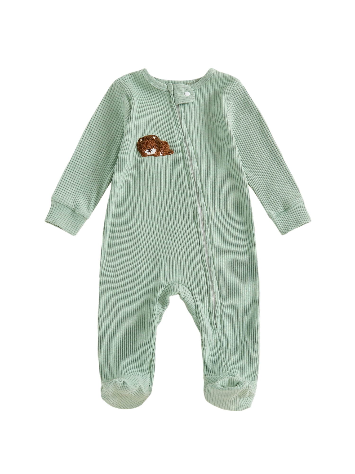 BemeyourBBs Baby Boy Rib Knit Romper Long Sleeve Duck Lion Animal ...