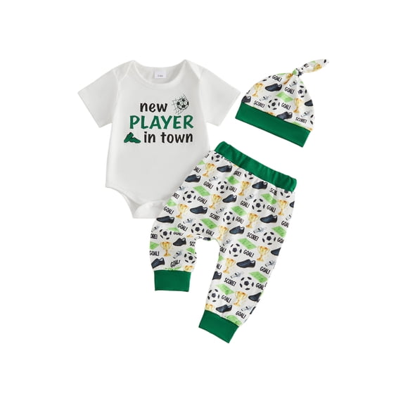 BemeyourBBs Baby Boy Spring Summer Fall Clothes Baby Boy Football ...