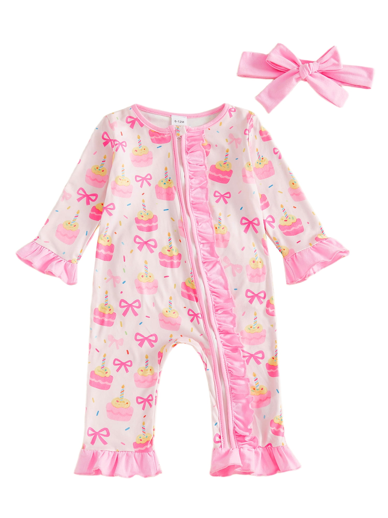 BemeyourBBs Baby Girl Birthday My First Outfit 1st Clothes Ruffle ...