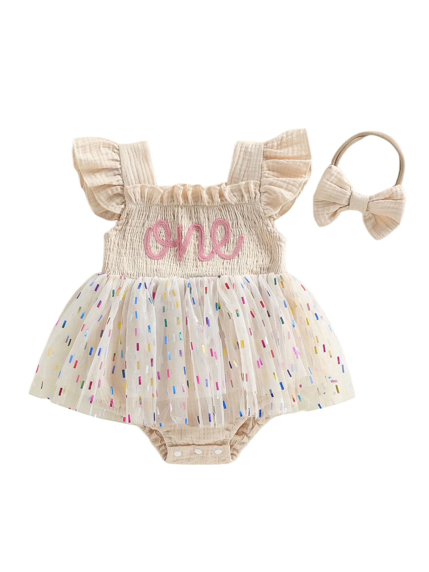 BemeyourBBs Baby Girl First 1st Birthday Outfit One Years Old Birthday ...