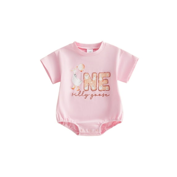 BemeyourBBs Baby Girl First Birthday Outfits Silly Goose Bubble Romper ...