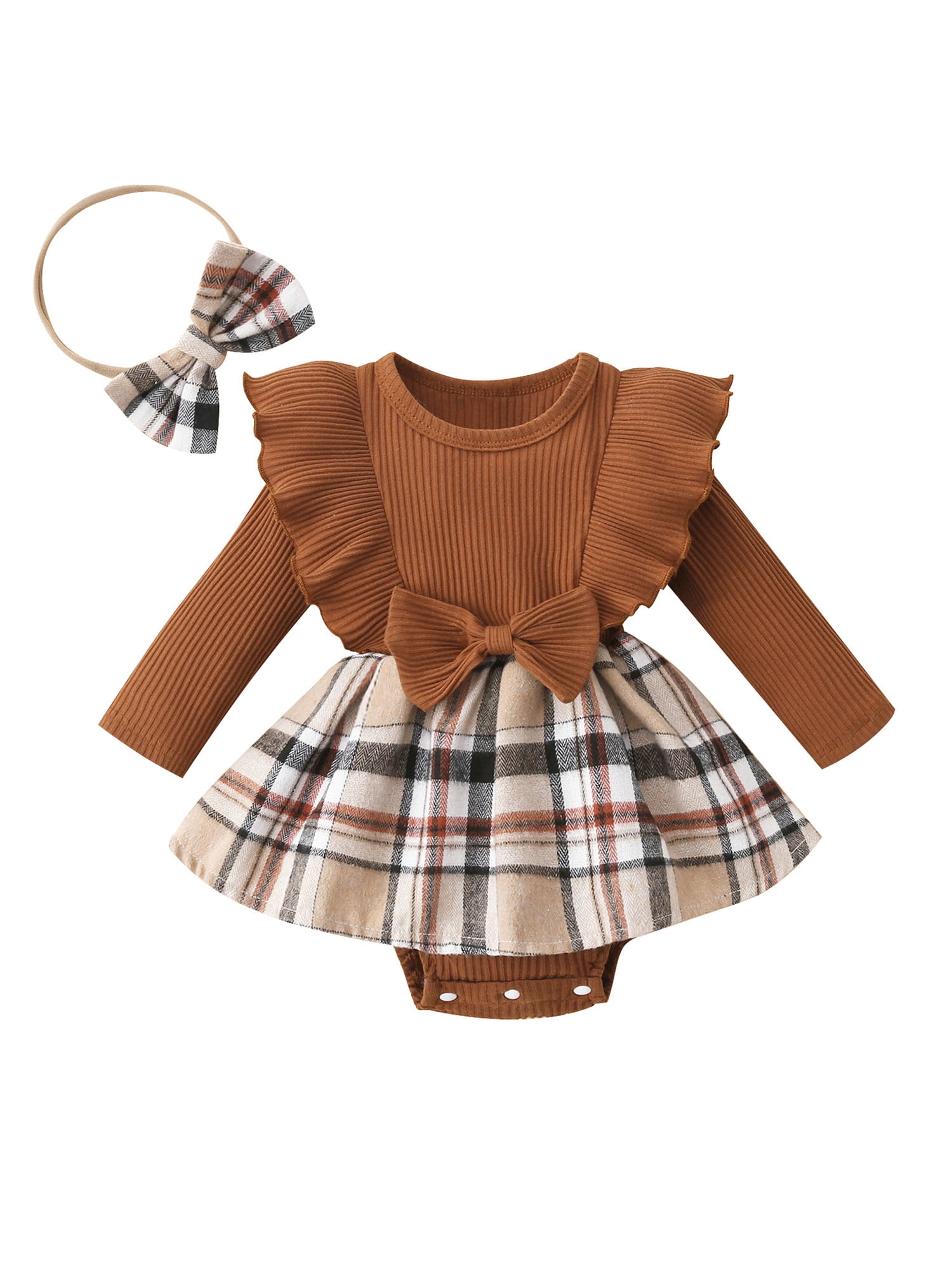 BemeyourBBs Baby Girl Holiday Plaid Christmas Dress Newborn Girl ...