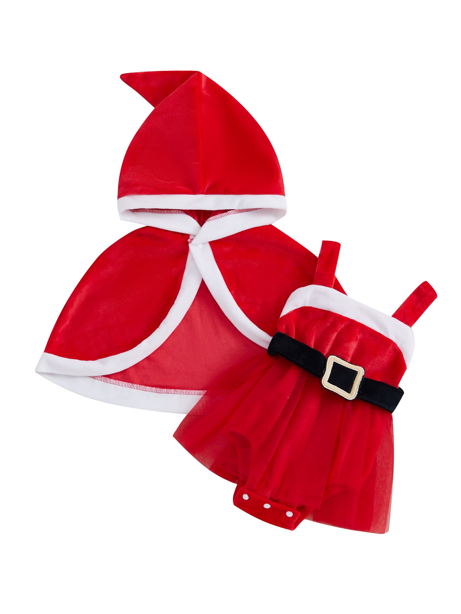 BemeyourBBs Baby Girls Christmas Outfits Santa Romper Dress Belt ...