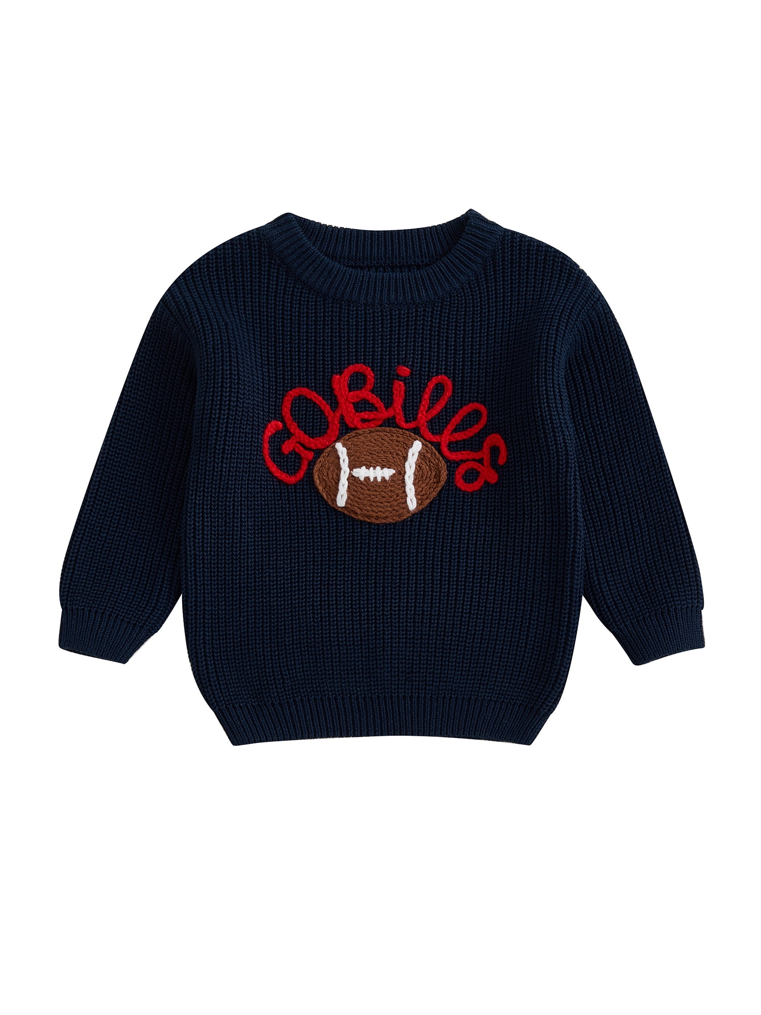 BemeyourBBs Baby Knit Sweaters Long Sleeve Round Neck Football ...